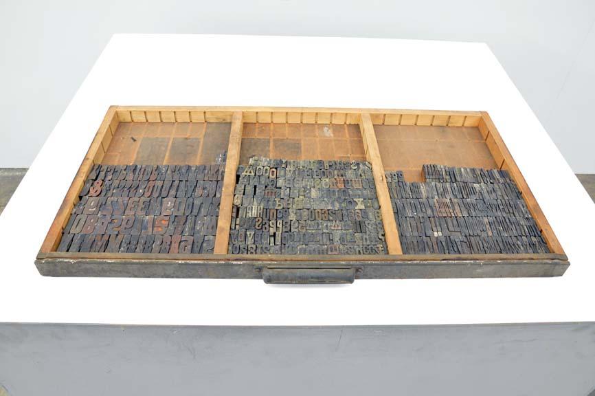 Lot #191: Letterpress Type Drawer - Over 300 Letters - WireBids